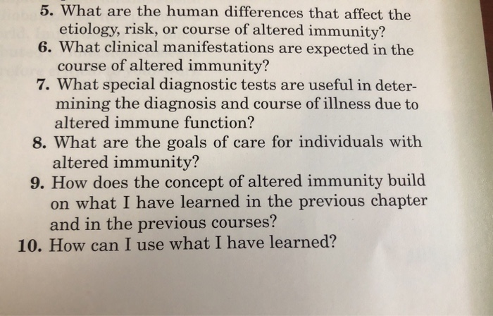 Solved 5. What are the human differences that affect the | Chegg.com