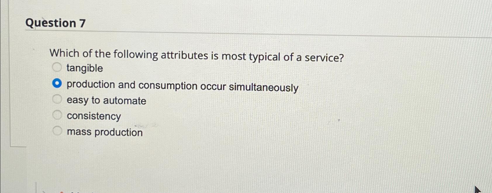 Solved Question 7Which of the following attributes is most | Chegg.com