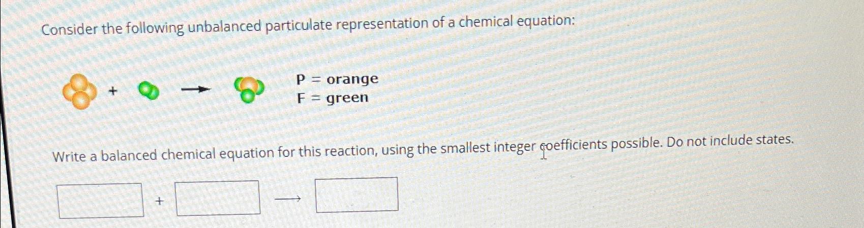 Solved Consider the following unbalanced particulate | Chegg.com