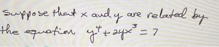 Solved are related by Suppose that & andy the equation yt + | Chegg.com