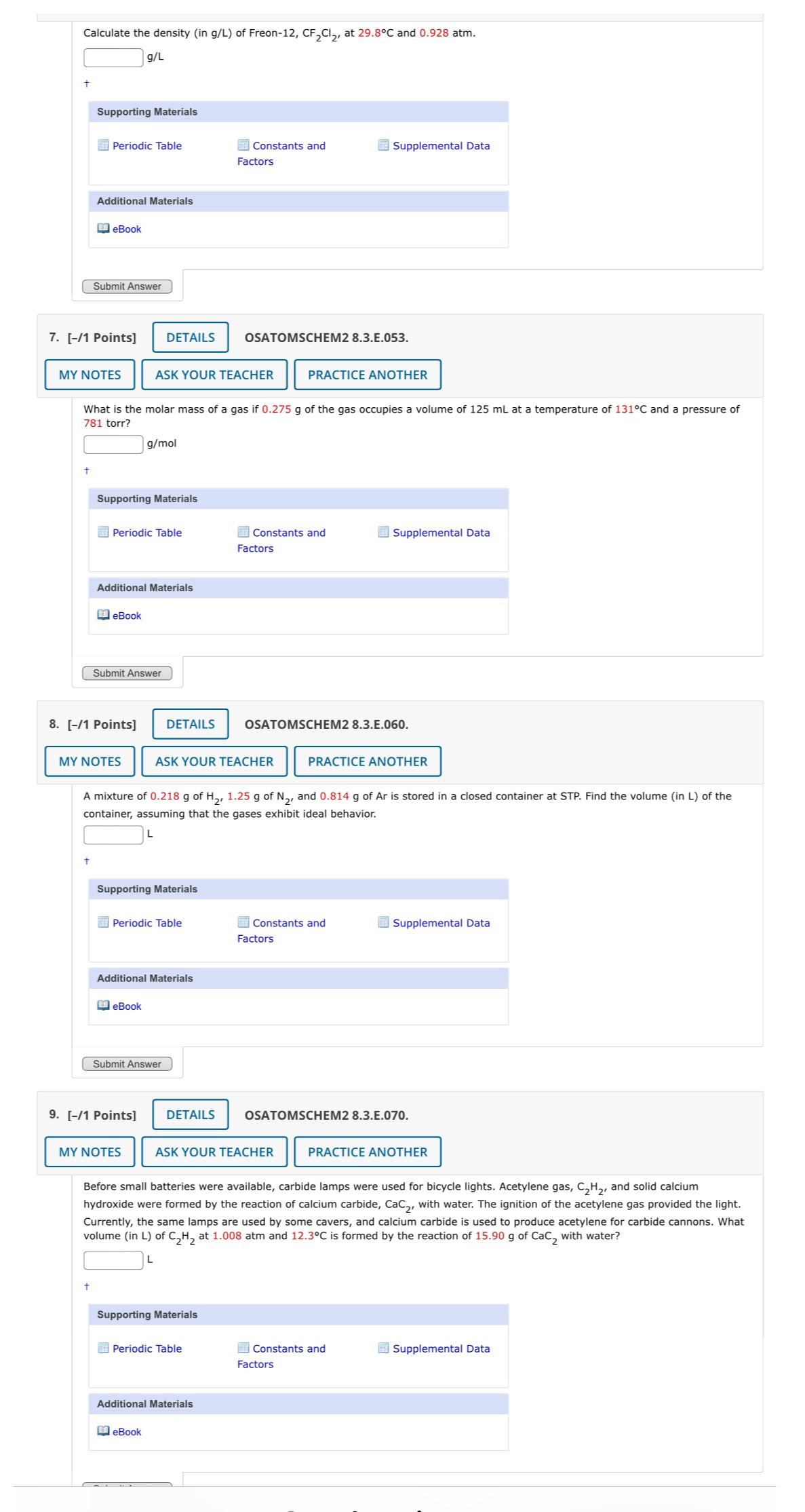Solved Calculate the density (in gL ) ﻿of Freon-12, CF2Cl2, | Chegg.com