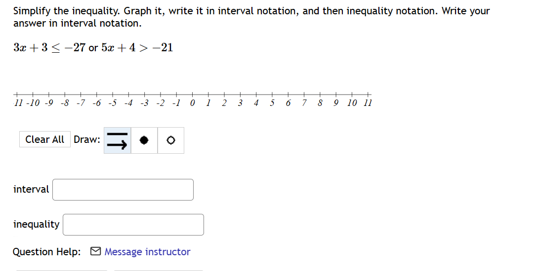 Solved Simplify the inequality. Graph it, ﻿write it in | Chegg.com