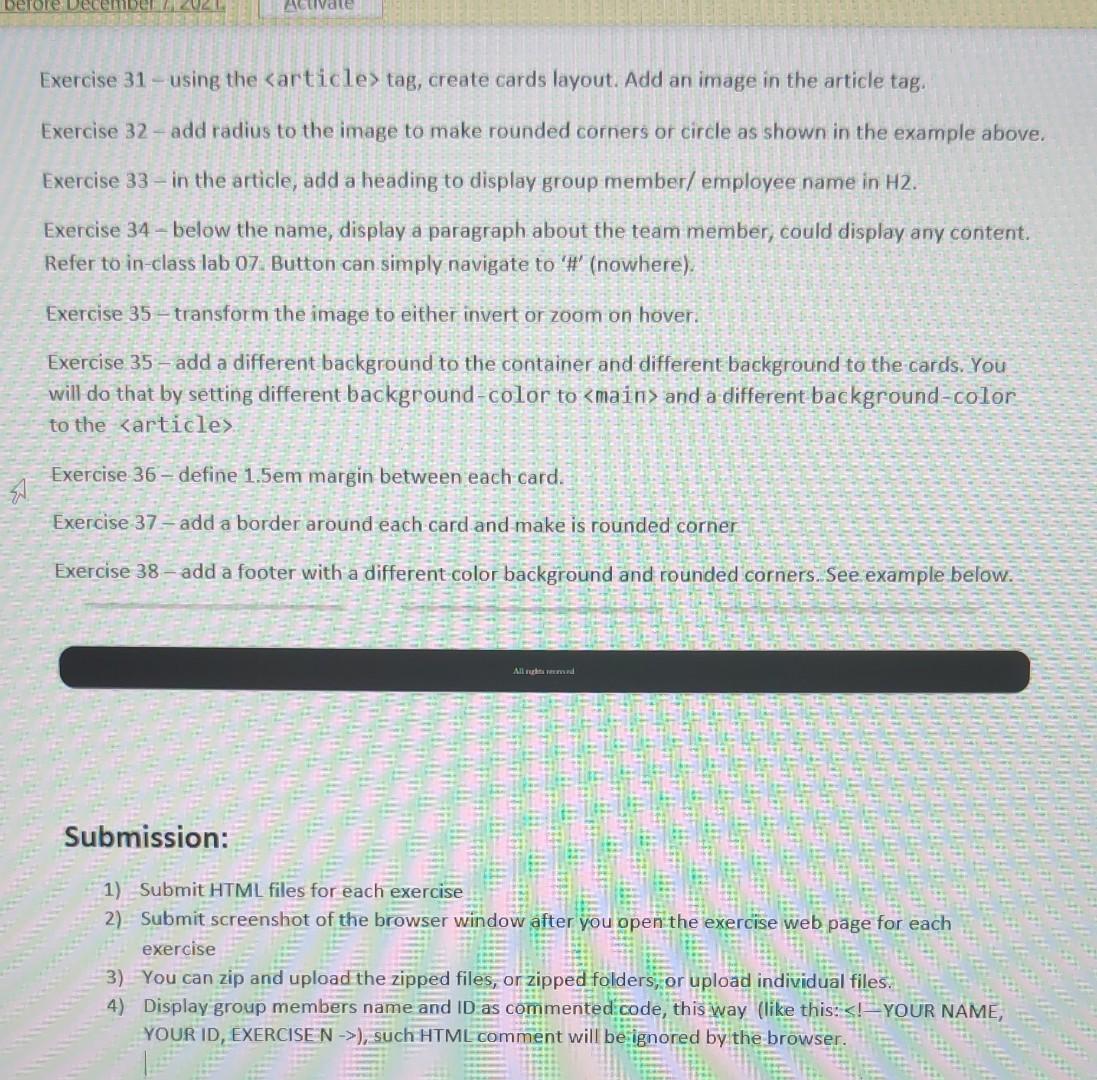 Solved Exercise 29 - create a new html file and insert | Chegg.com