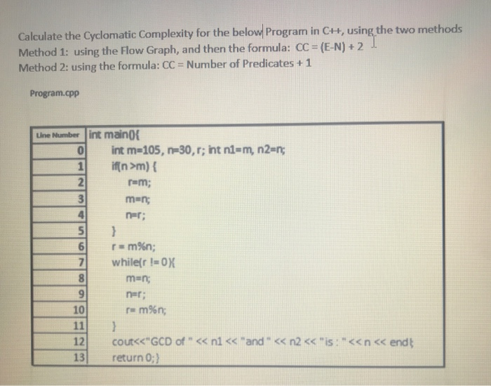 Solved Calculate the Cyclomatic Complexity for the below | Chegg.com