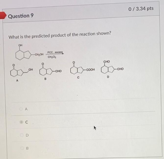 Solved What is the predicted product of the reaction shown? | Chegg.com
