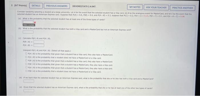 Solved 2. 10/7 Points) DETAILS PREVIOUS ANSWERS DEVORESTAT9 | Chegg.com