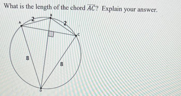 Solved What is the length of the chord AC ? Explain your | Chegg.com