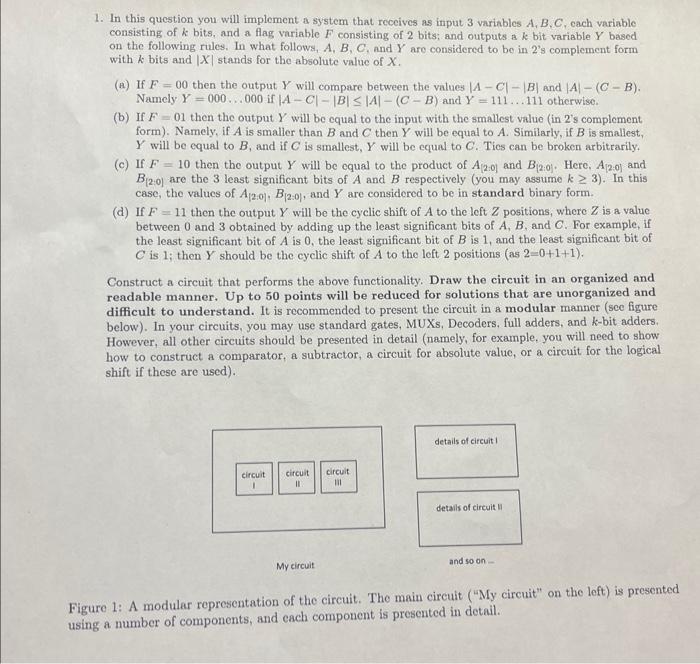 1. In this question you will implement a system that | Chegg.com