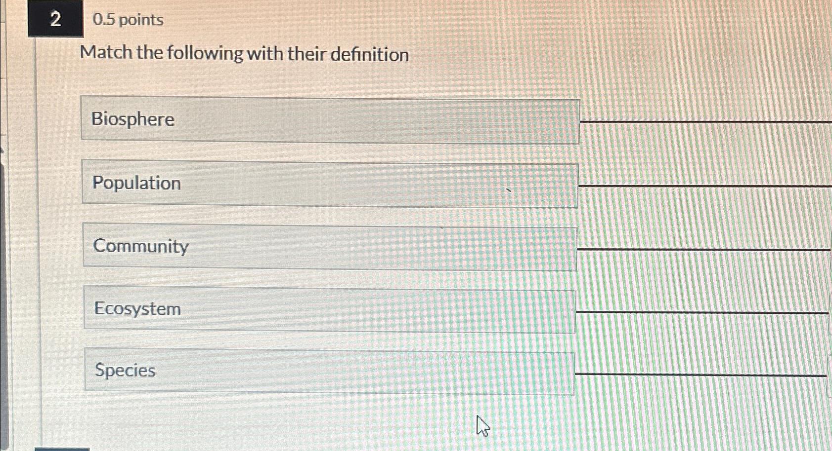 Solved 20.5 ﻿pointsMatch the following with their | Chegg.com