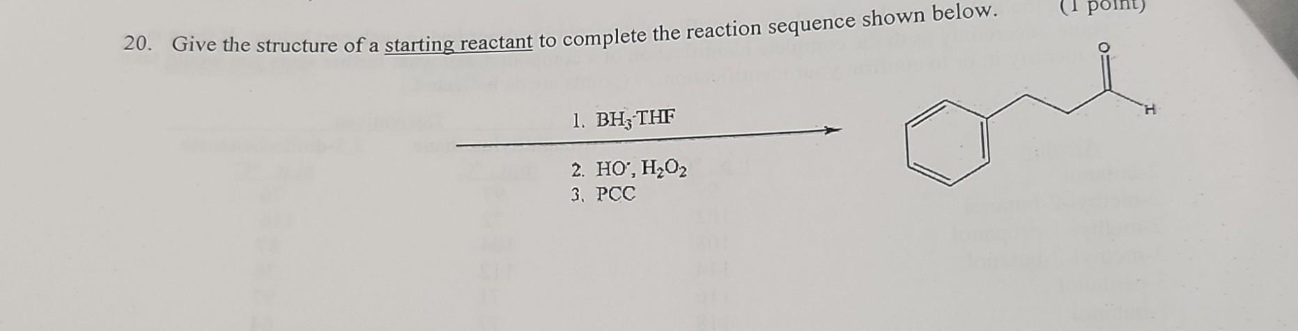 Solved Give the structure of the starting reactant to | Chegg.com