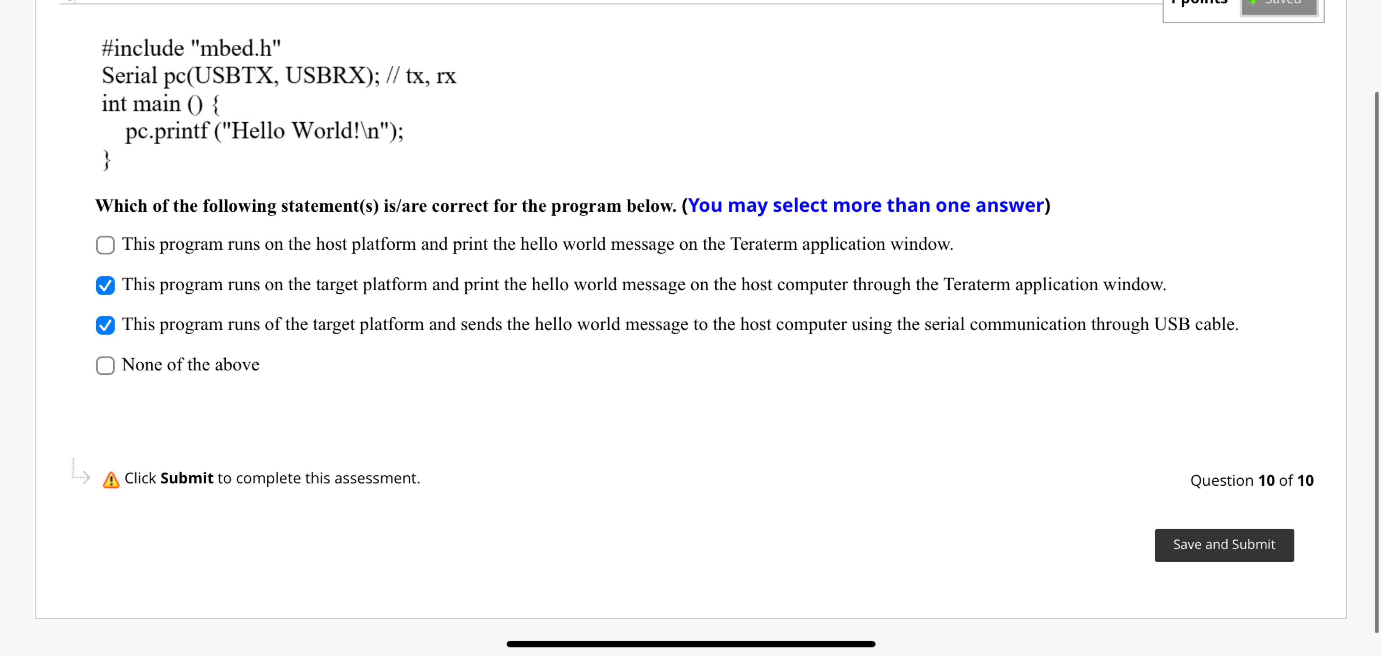 Solved #include "mbed.h"Serial pc(USBTX, ﻿USBRX); // ﻿tx, | Chegg.com