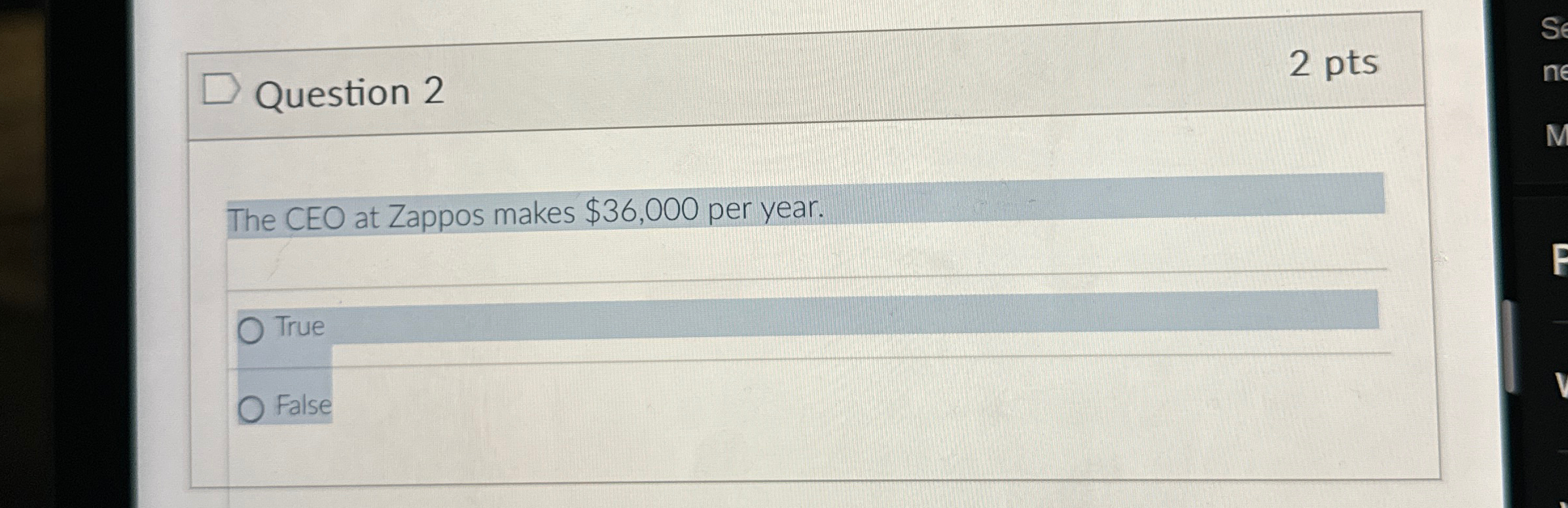 Solved Question 22 ﻿ptsThe CEO at Zappos makes $36,000 ﻿per | Chegg.com