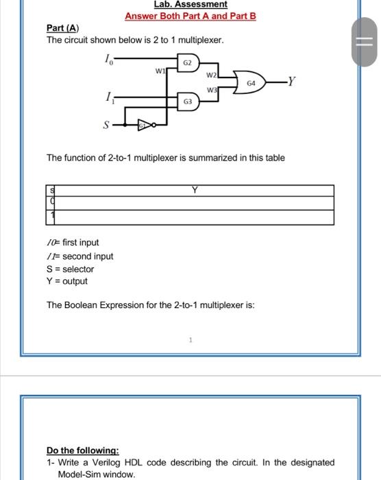 Solved Lab. Assessment Answer Both Part A and Part B Part | Chegg.com