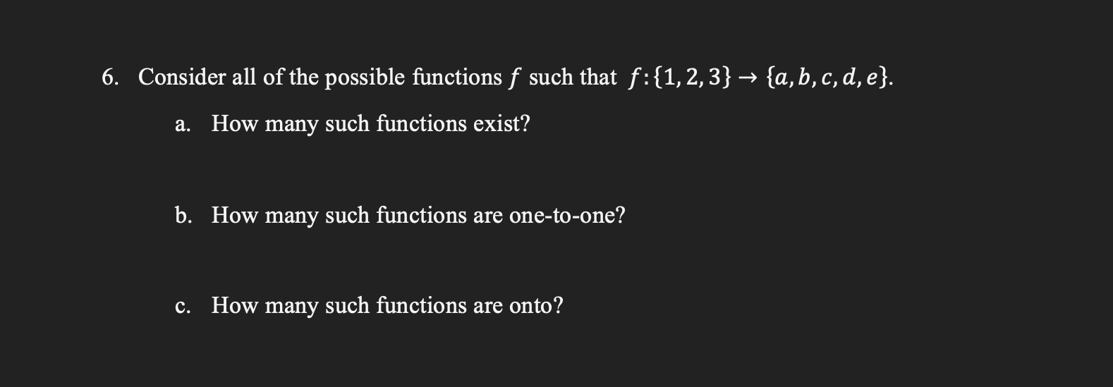Solved Consider all of the possible functions f ﻿such that | Chegg.com
