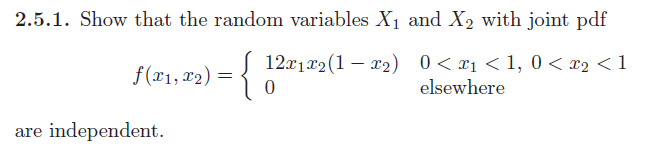 Solved 2.5.1. ﻿Show that the random variables x1 ﻿and x2 | Chegg.com