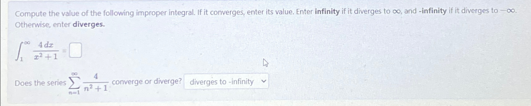 Solved Compute the value of the following improper integral. | Chegg.com