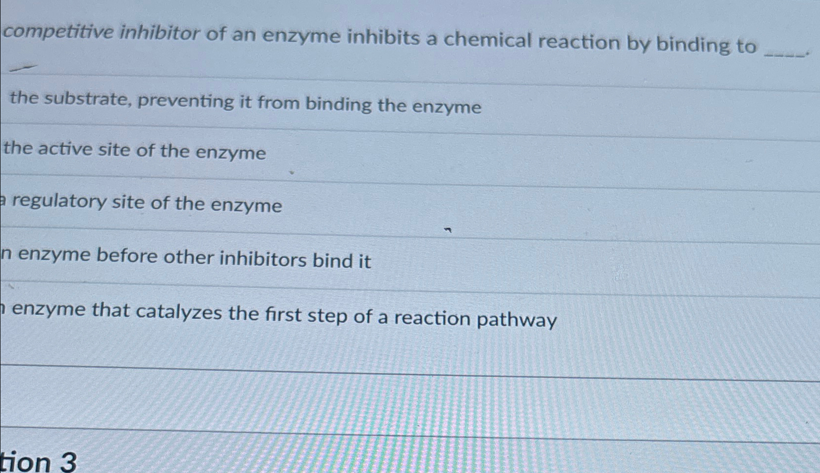 competitive inhibitor of an enzyme inhibits a | Chegg.com