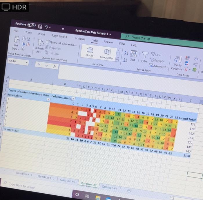 Question 3: When are the most of Bombas's order | Chegg.com