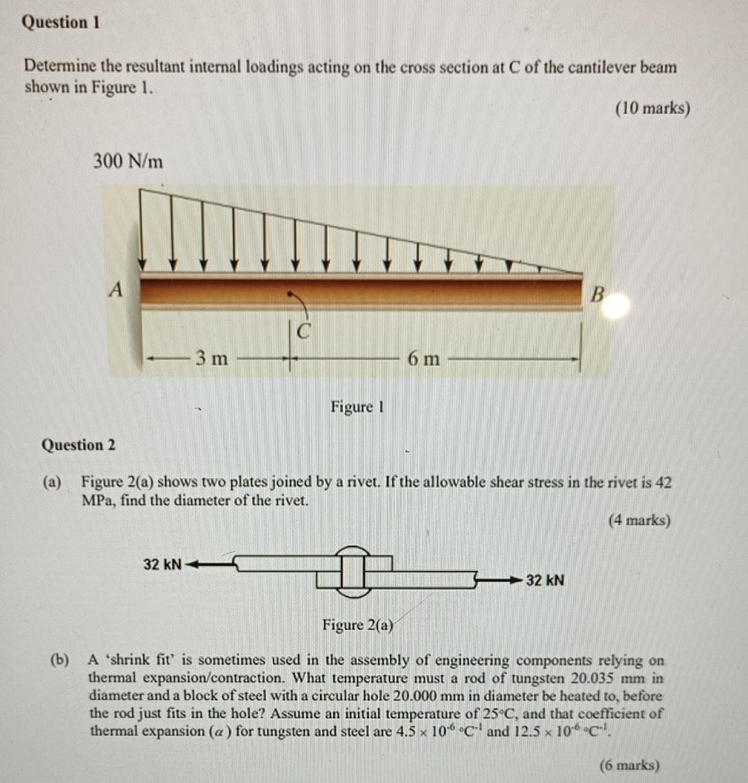 Solved Determine the resultant internal loadings acting on | Chegg.com