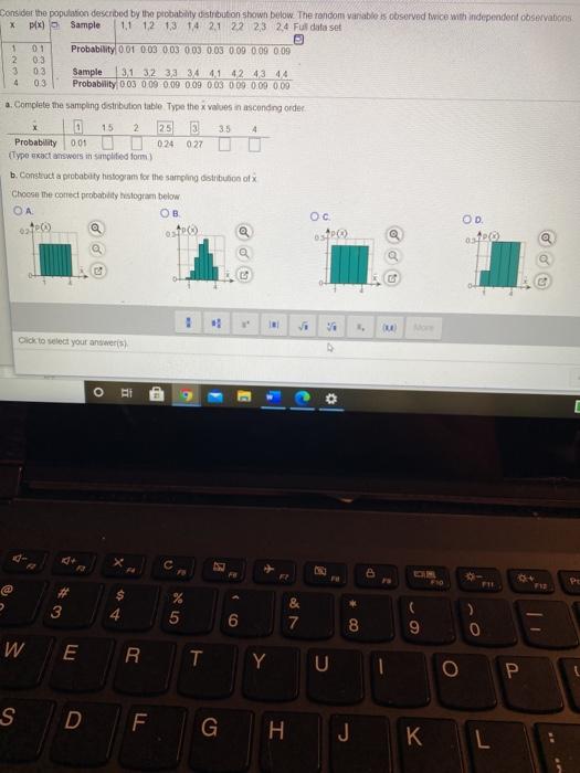 Solved Consider the population described by the probability | Chegg.com