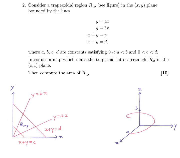 Solved Consider a trapezoidal region Rxy (see figure) ﻿in | Chegg.com
