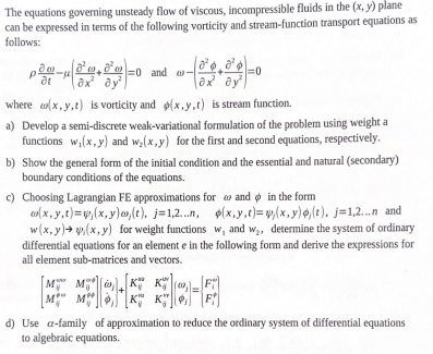 Solved The equations governing unsteady flow of viscous, | Chegg.com