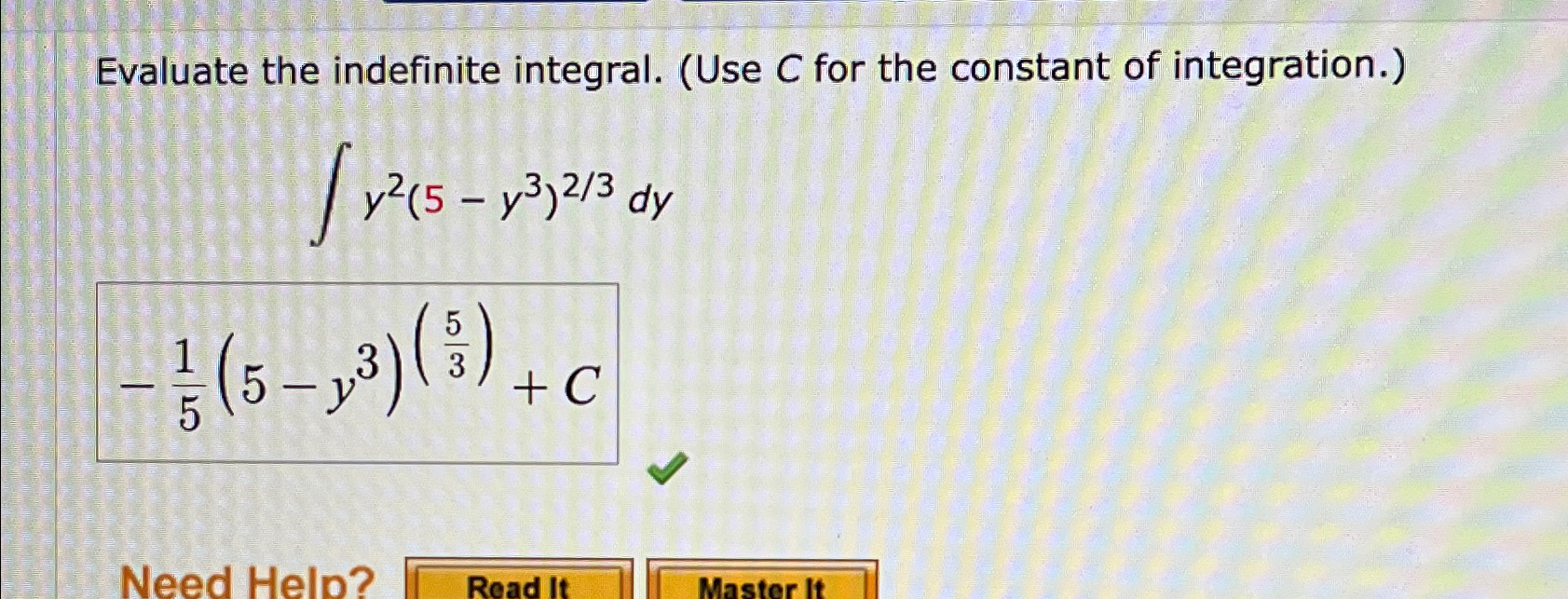 Solved Evaluate the indefinite integral. (Use C ﻿for the | Chegg.com