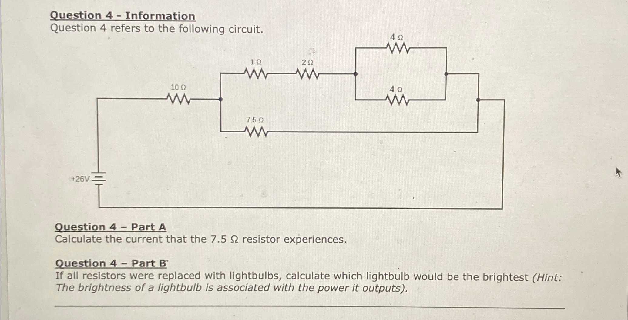 Solved Question 4 - ﻿InformationQuestion 4 ﻿refers to the | Chegg.com