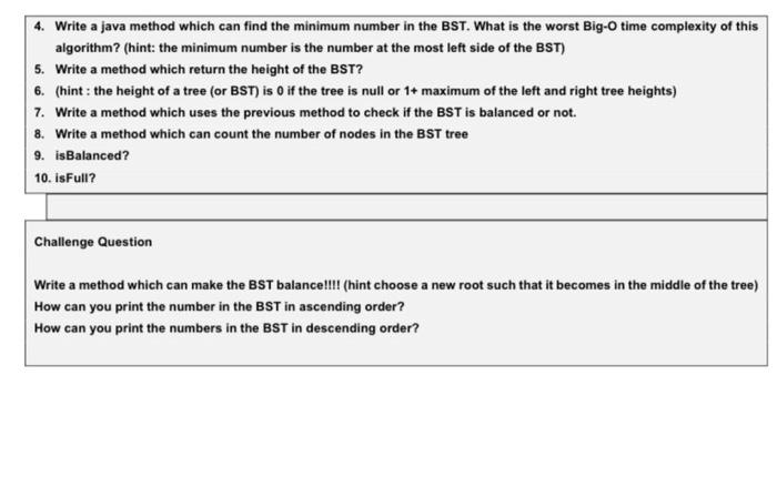 Solved Binary Trees Bt And Binary Search Trees Bst Binary