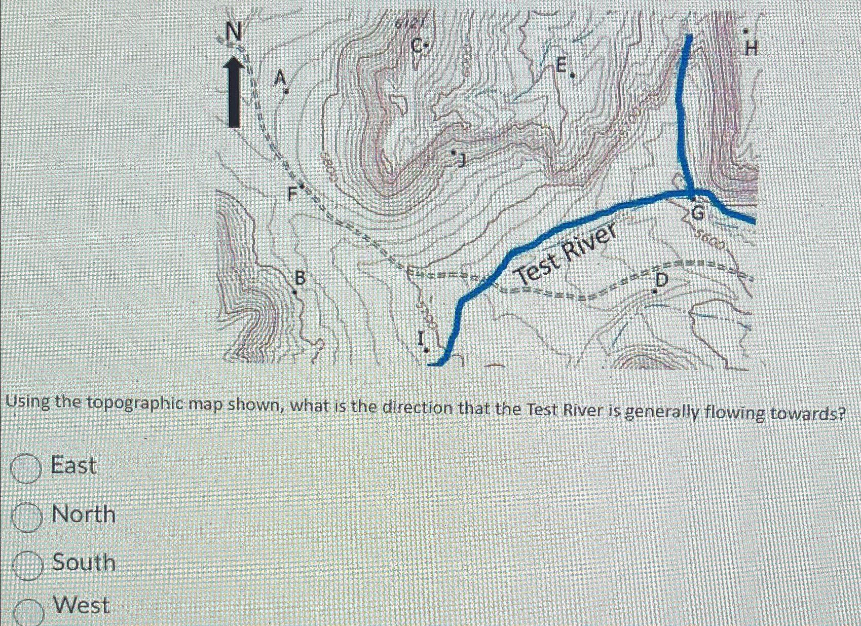 Solved Using the topographic map shown, what is the | Chegg.com
