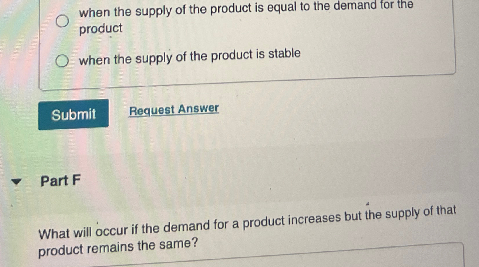 Solved when the supply of the product is equal to the demand | Chegg.com