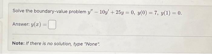 Solved Solve the boundary-value problem | Chegg.com