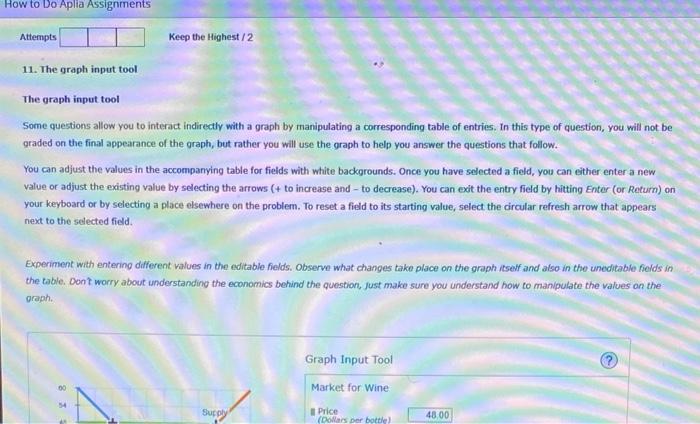 Solved 11. The graph input tool The oraph input tool Some | Chegg.com