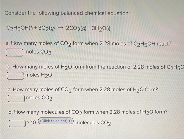Solved Consider the following balanced chemical equation: | Chegg.com