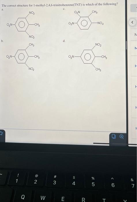 Solved The correct structure for | Chegg.com