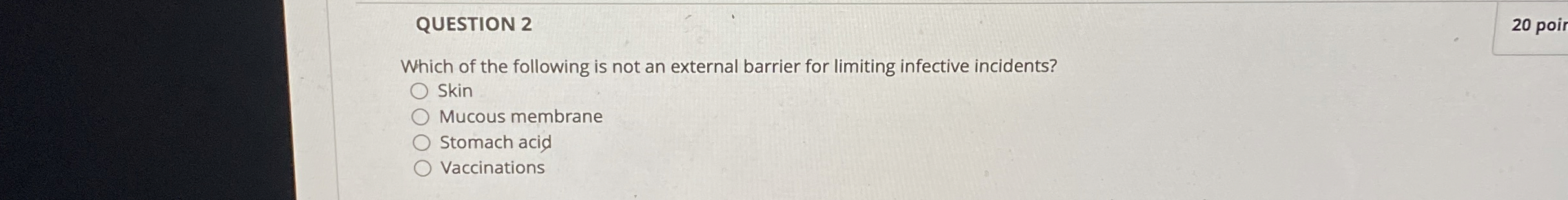 Solved QUESTION 2Which of the following is not an external | Chegg.com