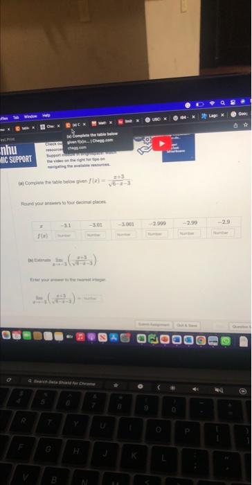 (a) Complate tw tabie beiow given f(z)=v2−3−3z+3 | Chegg.com