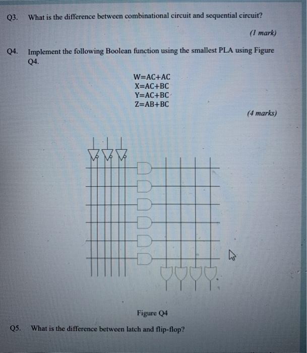 Solved 03. What is the difference between combinational | Chegg.com