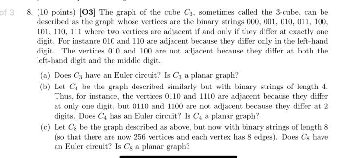 Solved Graph theory problem please explain step by step, | Chegg.com