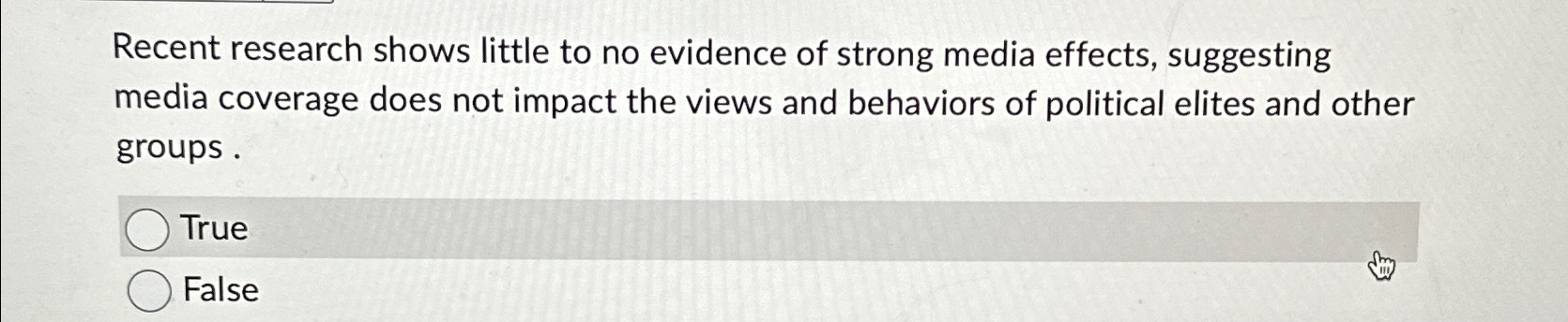 Solved Recent research shows little to no evidence of strong | Chegg.com