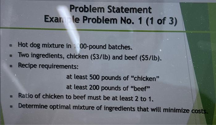 Solved Problem Statement Example Problem No. 1 (1 of 3) Hot | Chegg.com