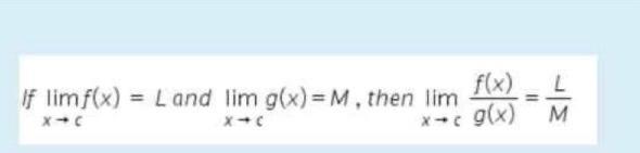 Solved If limx→cf(x)=L ﻿and limx→cg(x)=M, ﻿then | Chegg.com