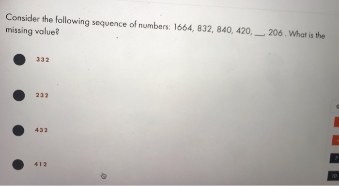 Solved Consider the following sequence of numbers: 1664, | Chegg.com