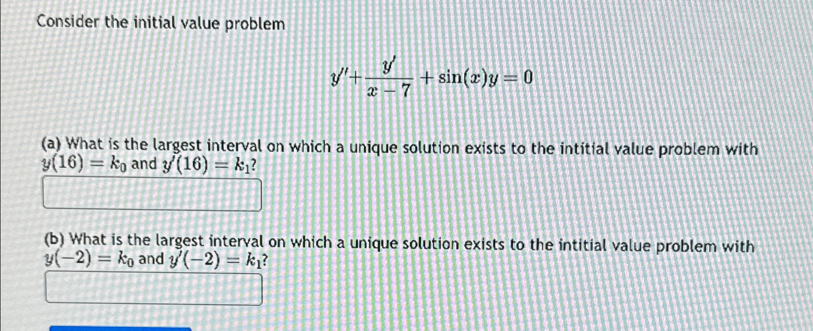Solved Consider the initial value | Chegg.com
