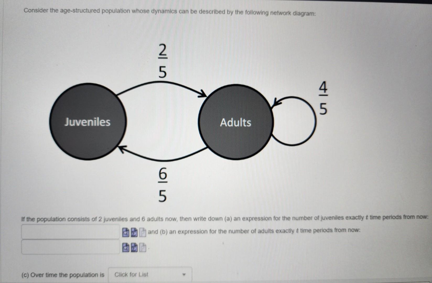 Solved Consider The Age Structured Population Whose Dynamics