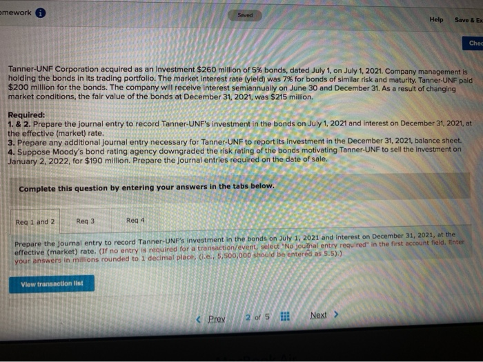 Solved amework Saved Help Save & Ex Chec Tanner-UNF | Chegg.com