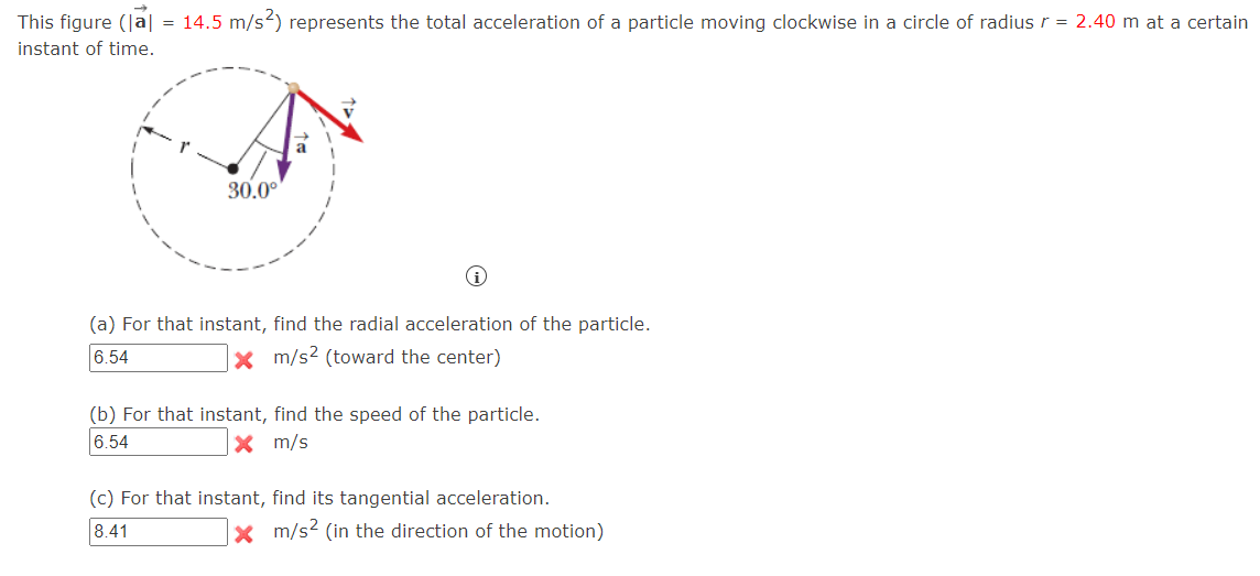 Solved This figure (|a| = 14.5 ﻿m/s2) ﻿represents the total | Chegg.com