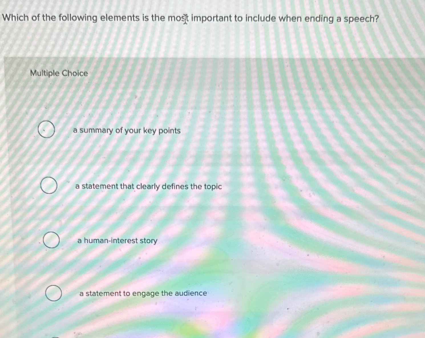 Solved Which of the following elements is the mosit | Chegg.com