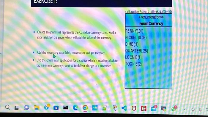 Solved - Create an enum that represents the Canadian | Chegg.com