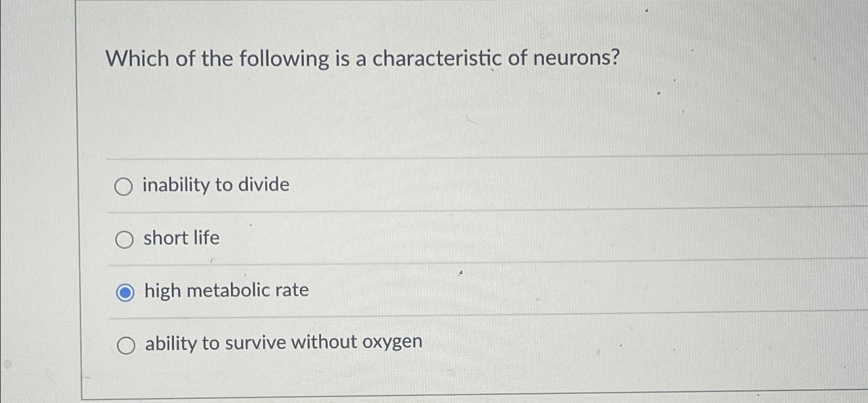Solved Which of the following is a characteristic of | Chegg.com